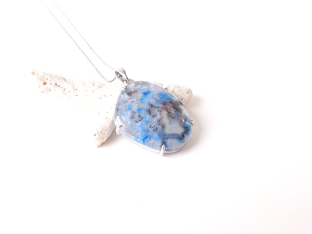 IC0062 ☆プレミアム☆ パパゴアイトインクォーツ Pt900ペンダントトップ