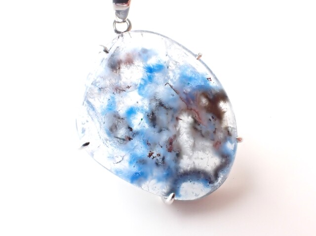 IC0062 ☆プレミアム☆ パパゴアイトインクォーツ Pt900ペンダントトップ